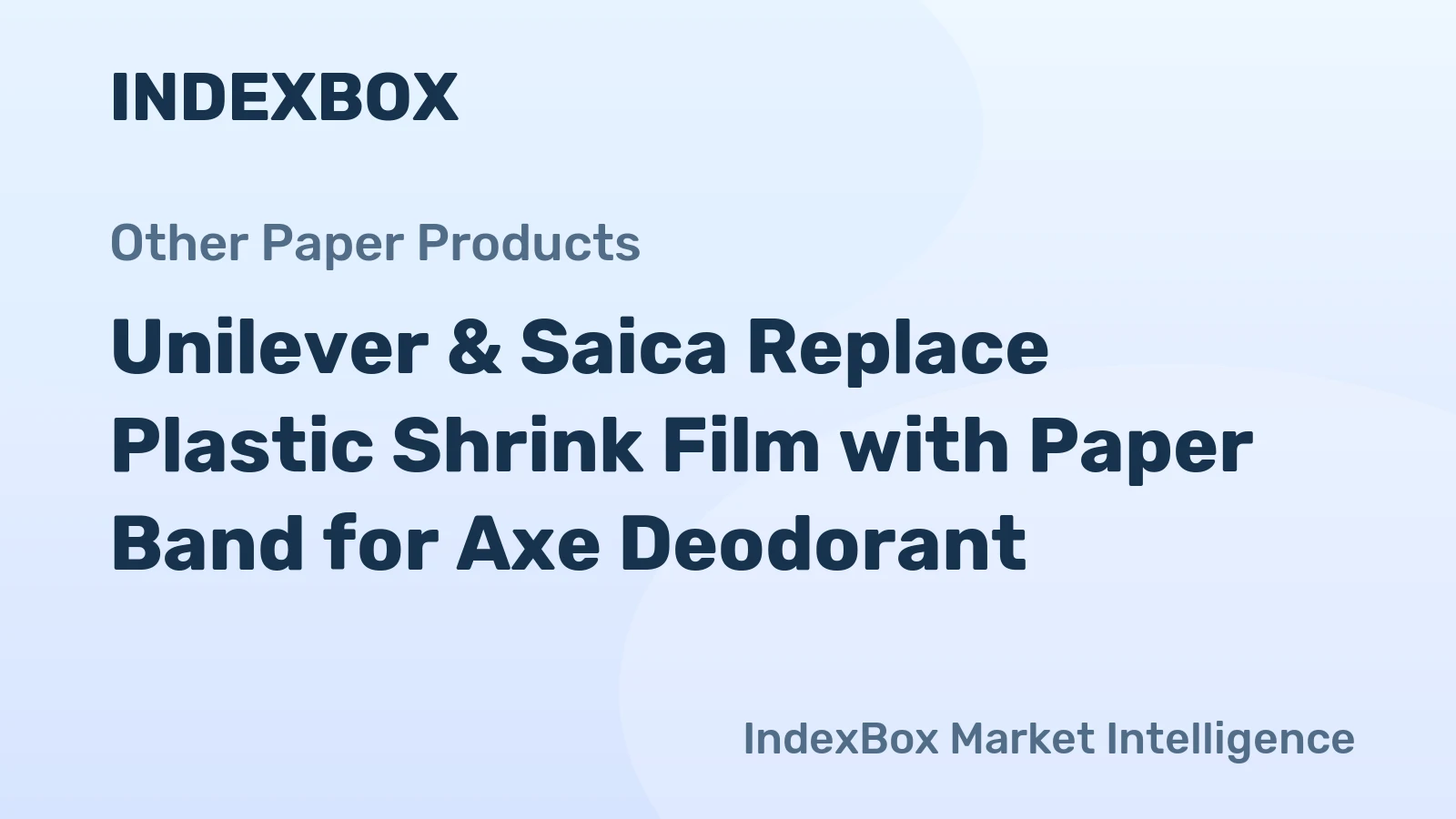 Unilever & Saica Replace Plastic Shrink Film with Paper Band for Axe Deodorant