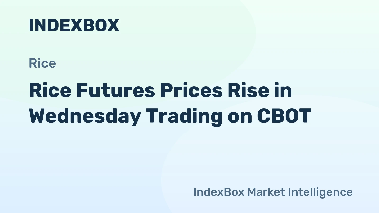 Rice Futures Prices Rise in Wednesday Trading on CBOT