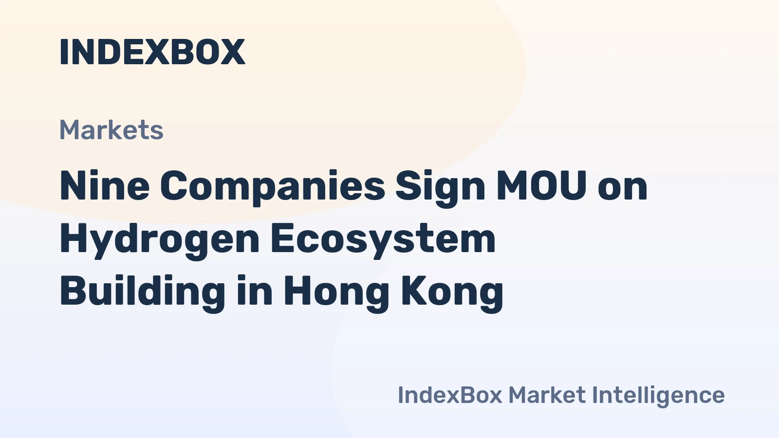 Nine Companies Sign MOU on Hydrogen Ecosystem Building in Hong Kong