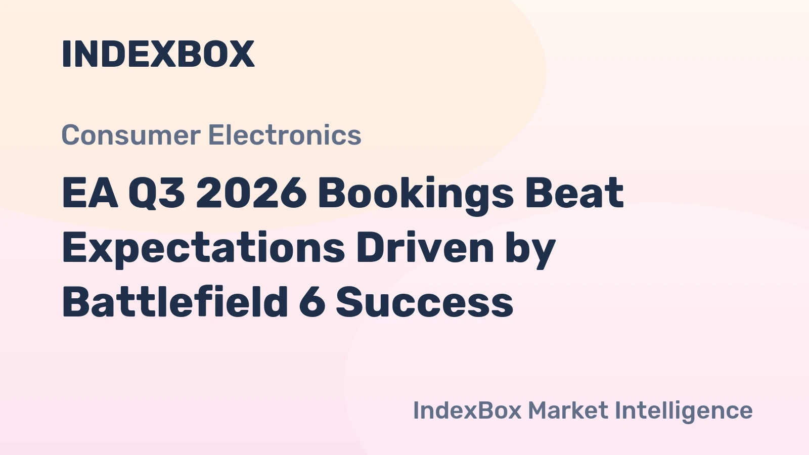 EA Q3 2026 Bookings Beat Expectations Driven by Battlefield 6 Success