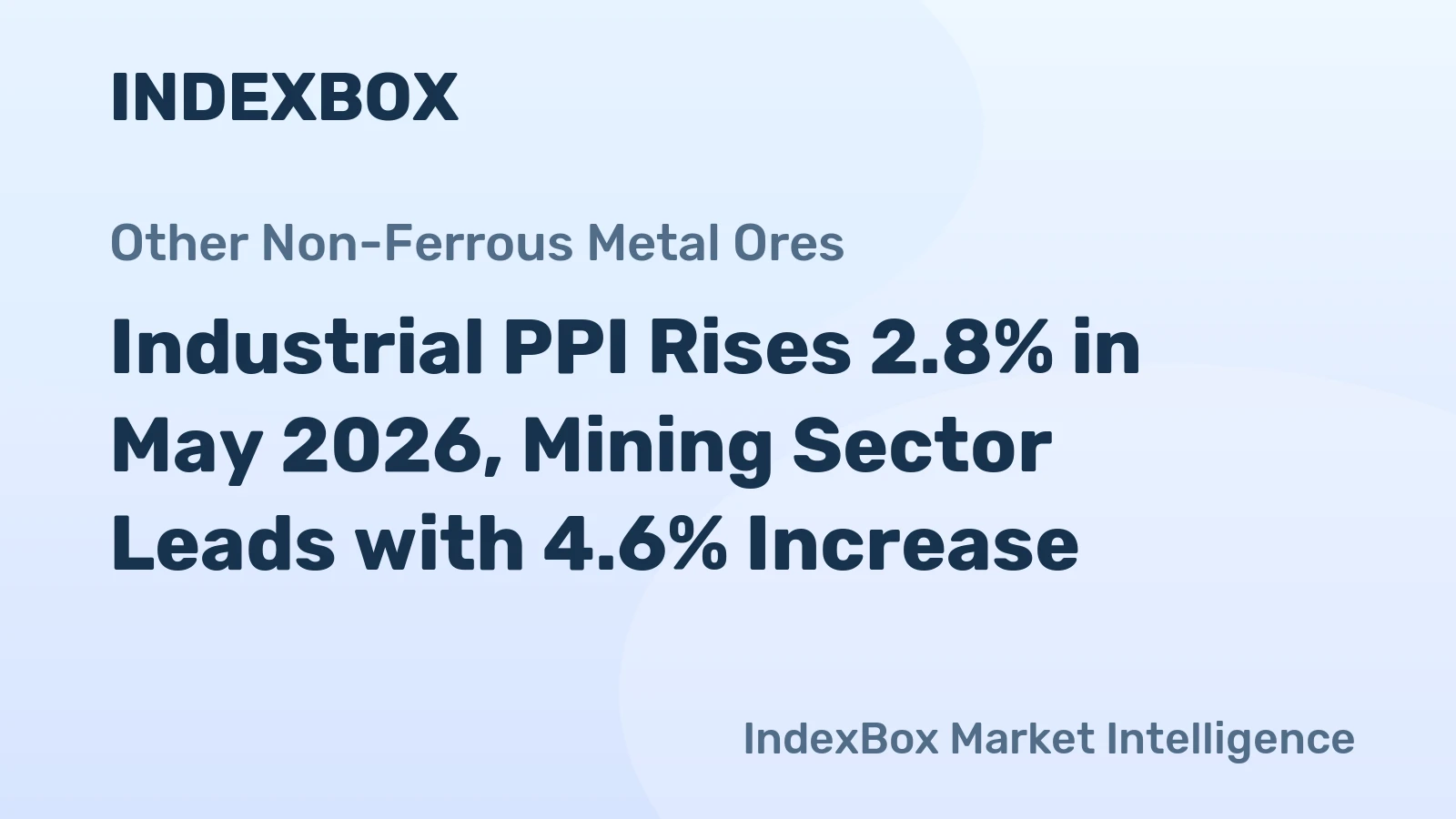 Industrial PPI Rises 2.8% in May 2026, Mining Sector Leads with 4.6% Increase