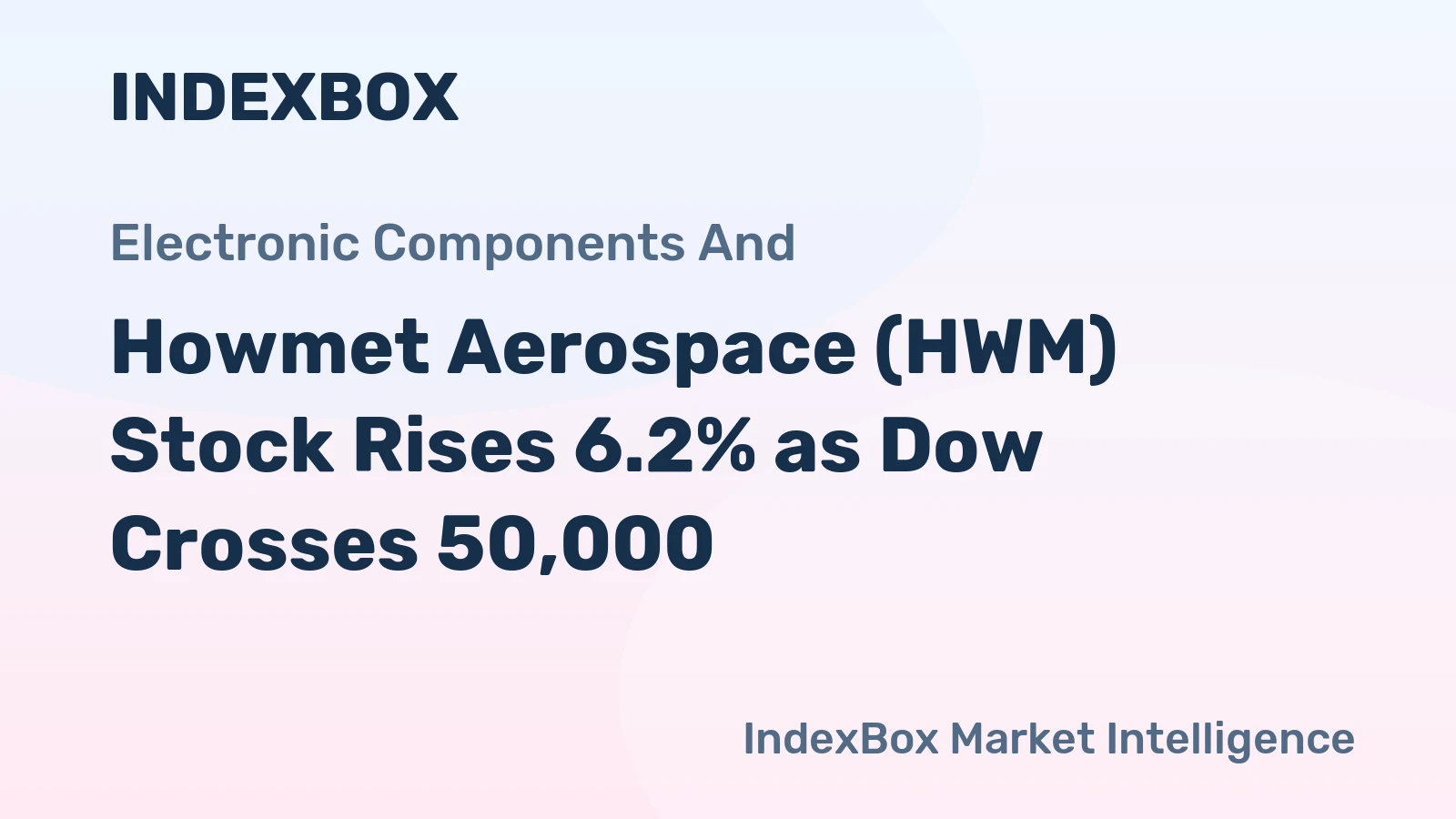 Howmet Aerospace (HWM) Stock Rises 6.2% as Dow Crosses 50,000