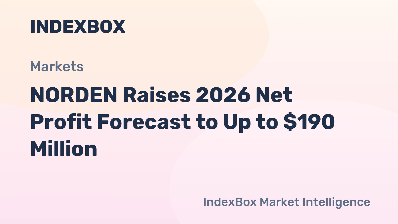 NORDEN Raises 2026 Net Profit Forecast to Up to $190 Million