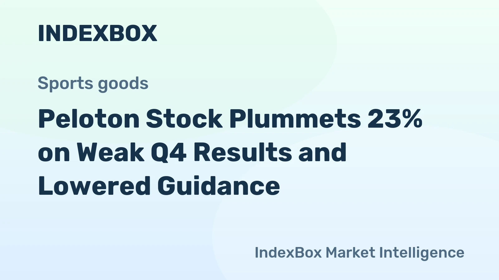 Peloton Stock Plummets 23% on Weak Q4 Results and Lowered Guidance