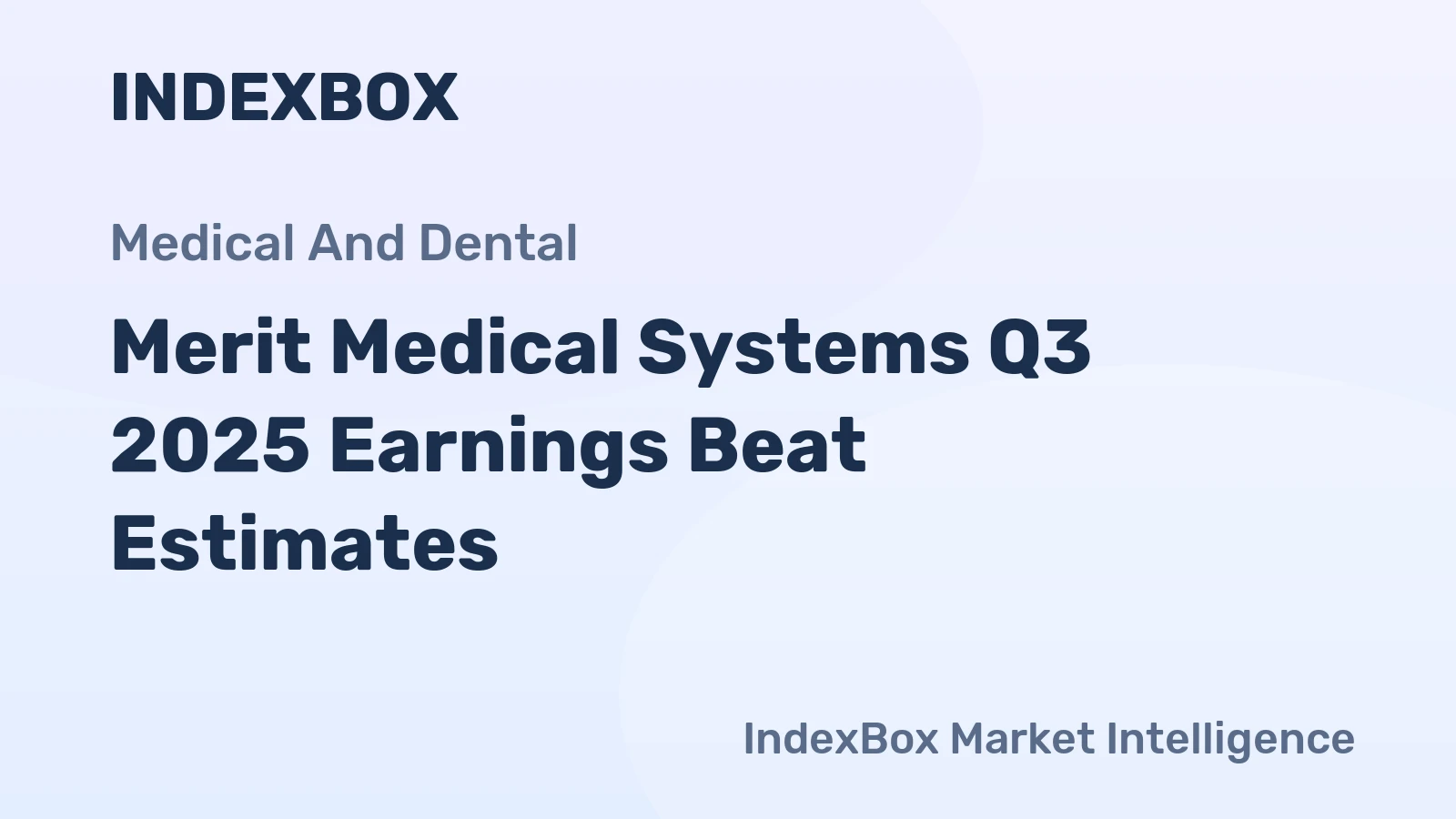 Merit Medical Systems Q3 2025 Earnings Beat Estimates