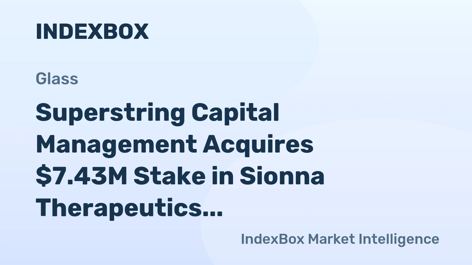 Superstring Capital Management Acquires $7.43M Stake in Sionna Therapeutics