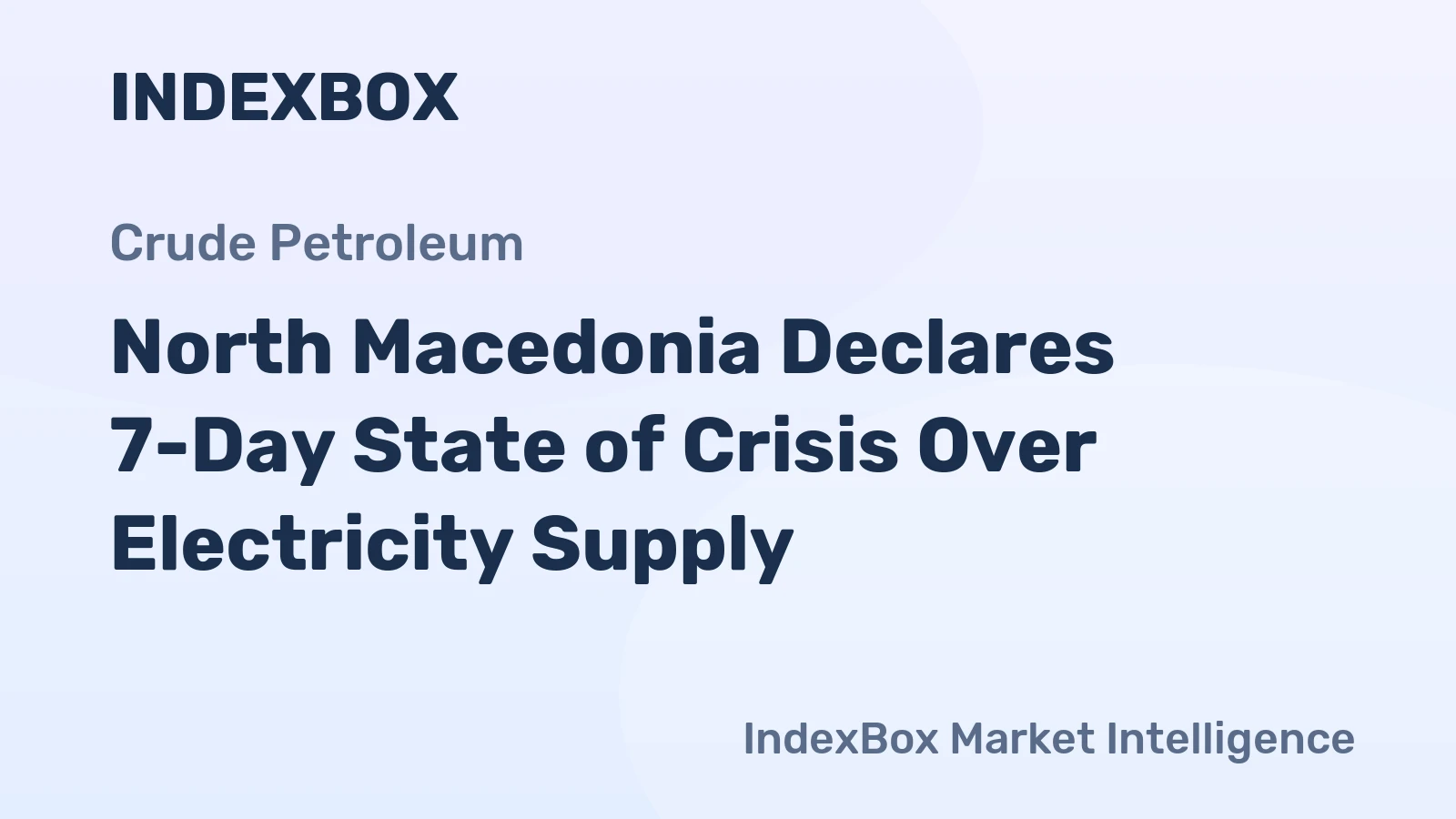 North Macedonia Declares 7-Day State of Crisis Over Electricity Supply