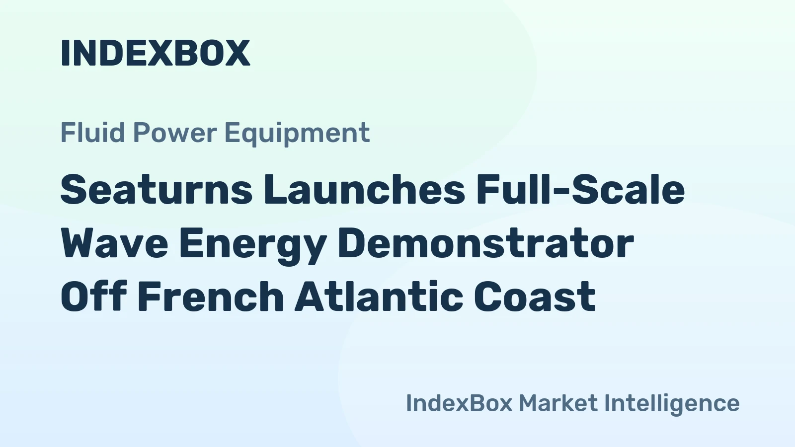 Seaturns Launches Full-Scale Wave Energy Demonstrator Off French Atlantic Coast