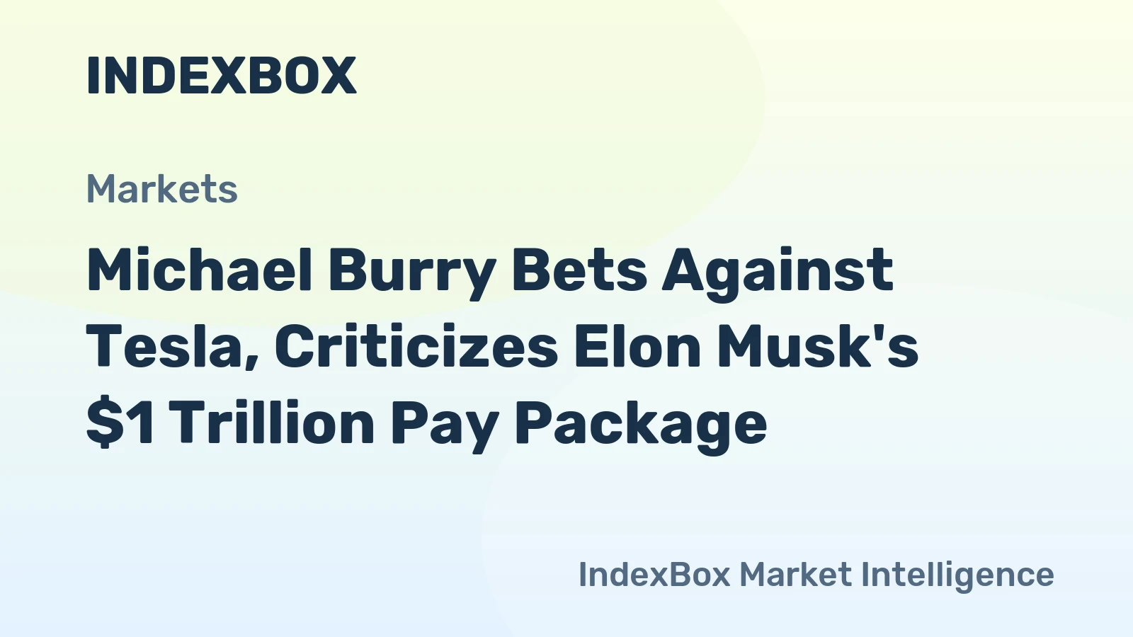 Michael Burry Bets Against Tesla, Criticizes Elon Musk's $1 Trillion Pay Package