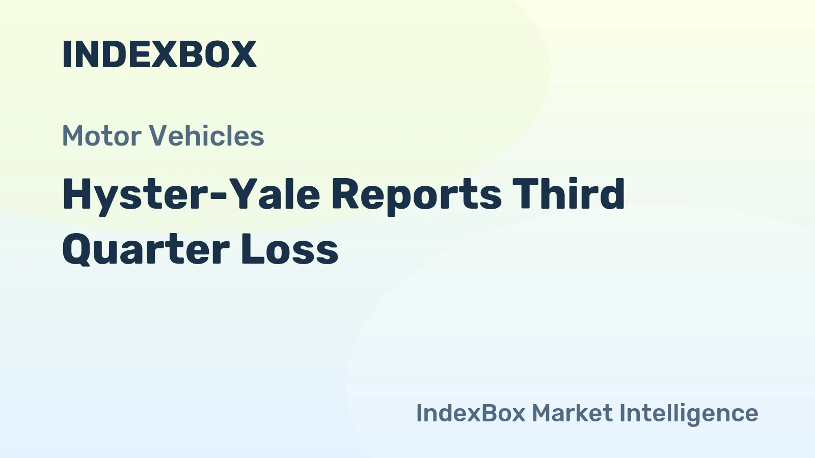 Hyster-Yale Reports Third Quarter Loss