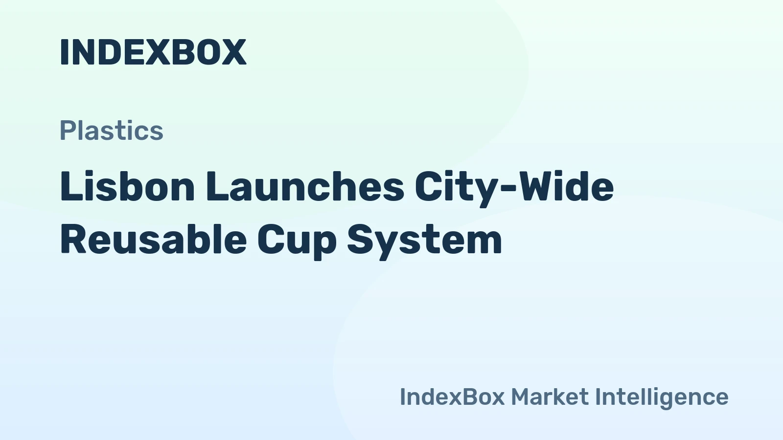 Lisbon Launches City-Wide Reusable Cup System