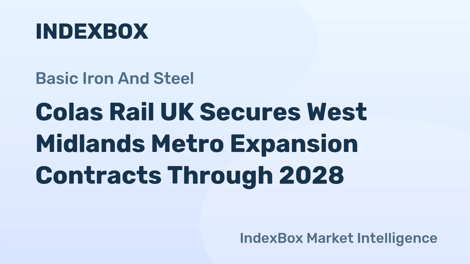 Colas Rail UK Secures West Midlands Metro Expansion Contracts Through 2028
