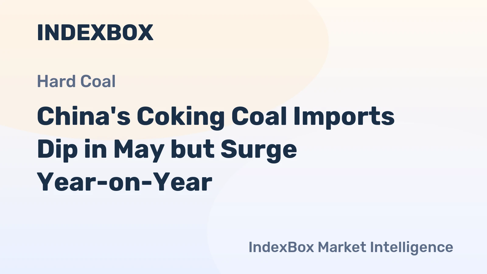 China's Coking Coal Imports Dip in May but Surge Year-on-Year