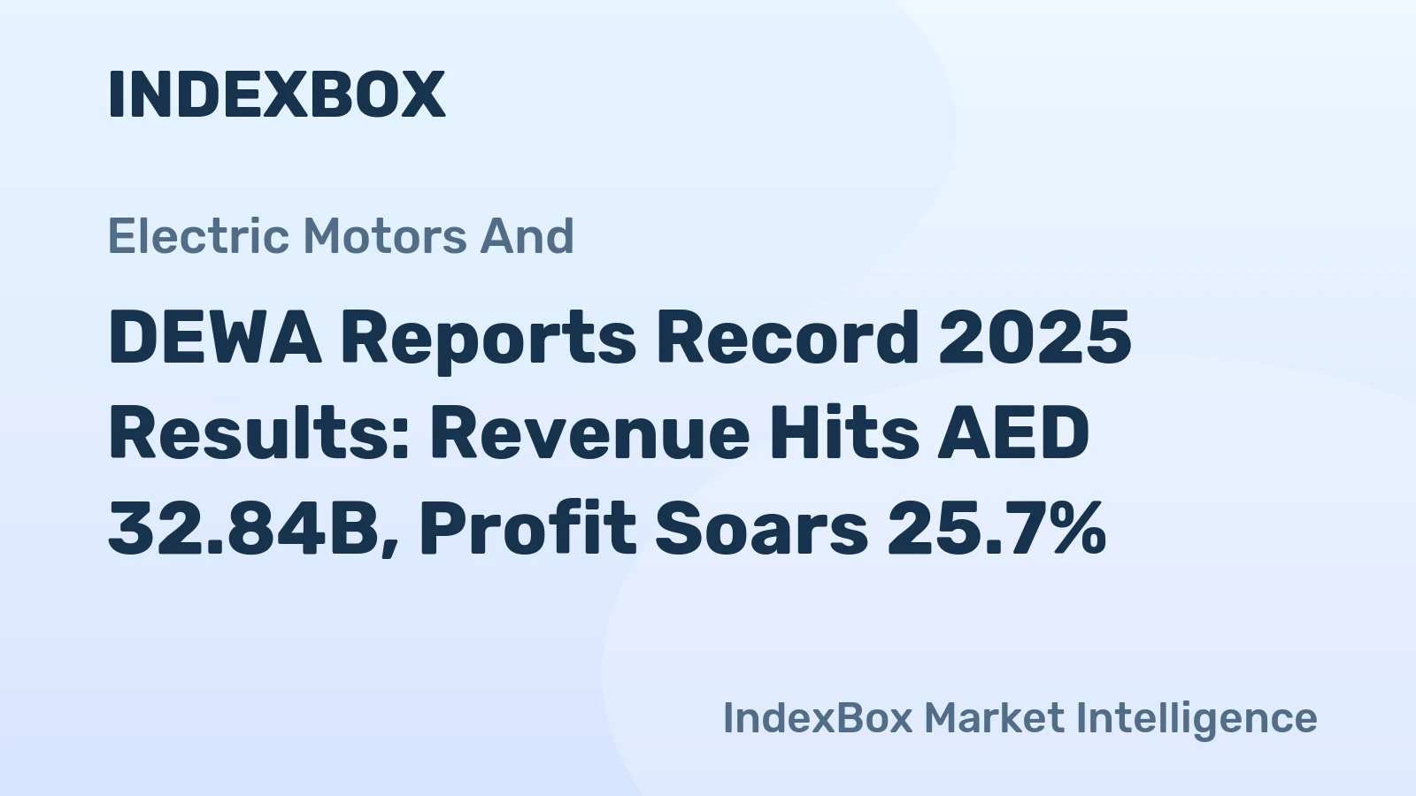 DEWA Reports Record 2025 Results: Revenue Hits AED 32.84B, Profit Soars 25.7%