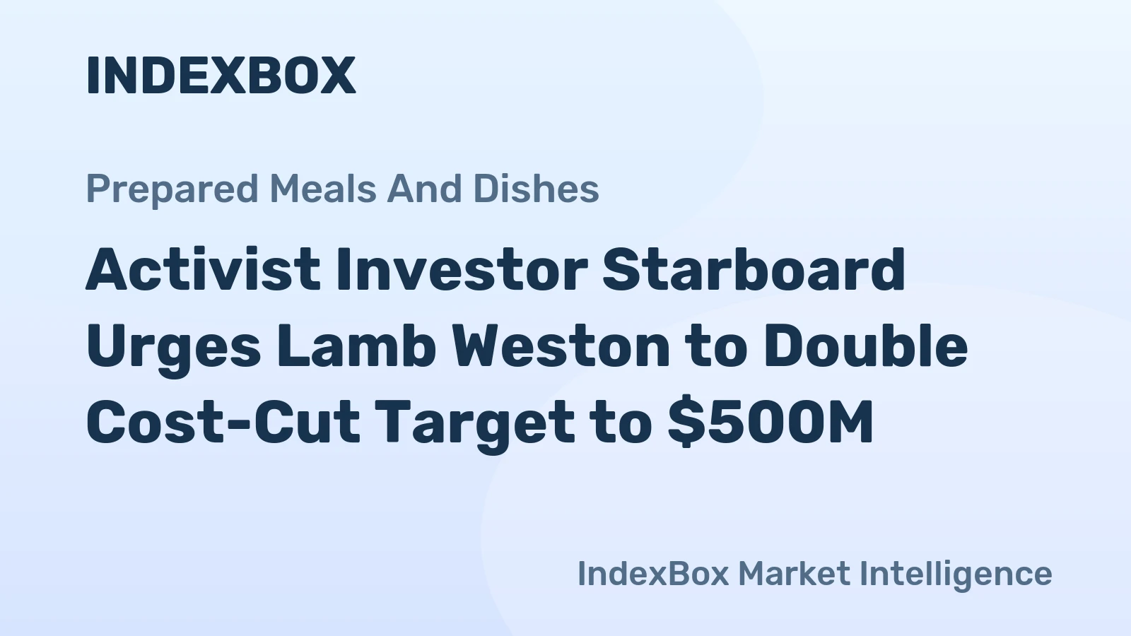 Activist Investor Starboard Urges Lamb Weston to Double Cost-Cut Target to $500M