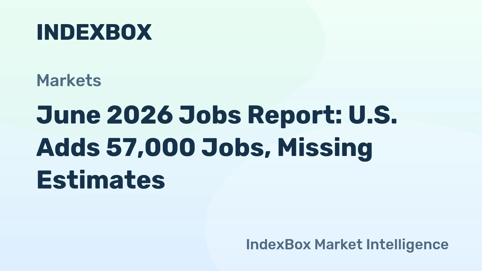 June 2026 Jobs Report: U.S. Adds 57,000 Jobs, Missing Estimates