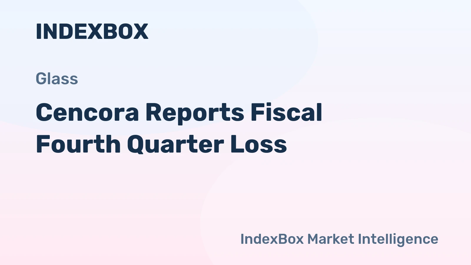 Cencora Reports Fiscal Fourth Quarter Loss