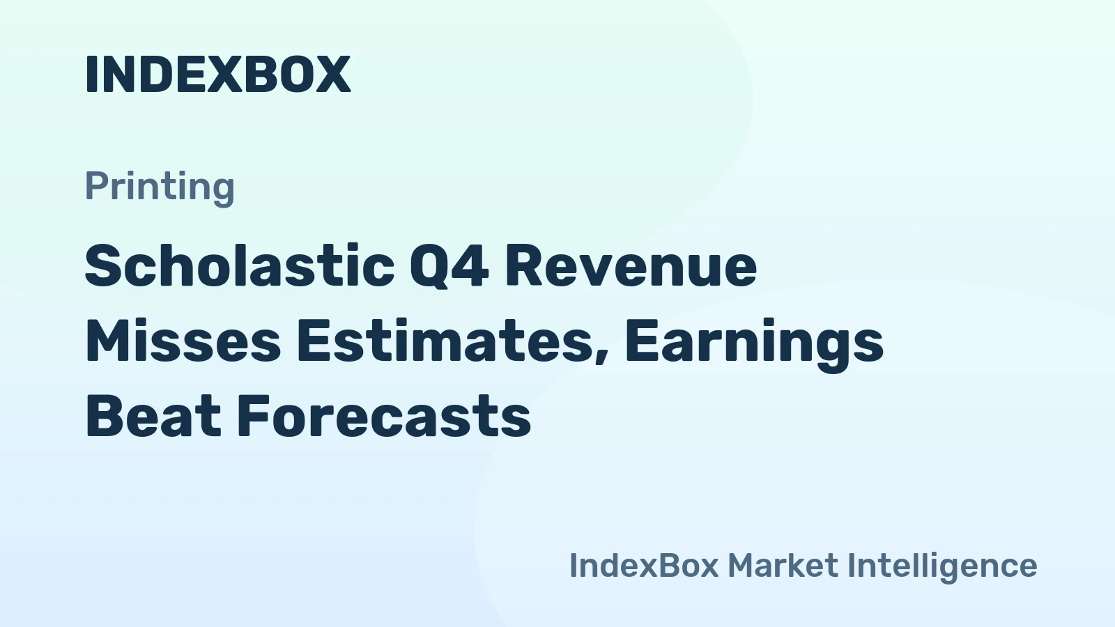 Scholastic Q4 Revenue Misses Estimates, Earnings Beat Forecasts