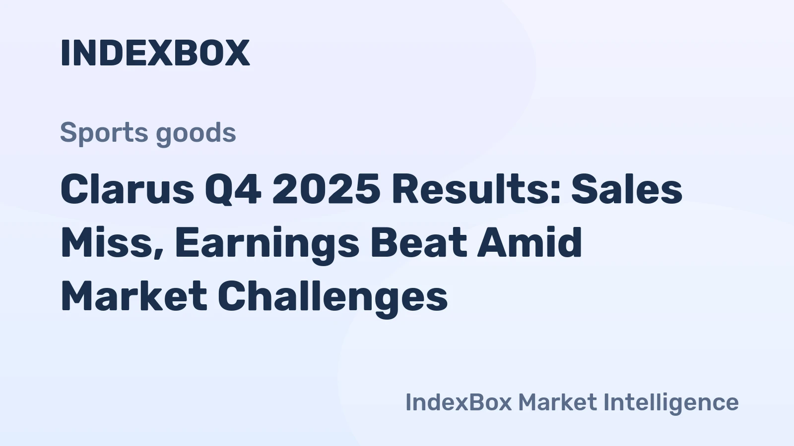 Clarus Q4 2025 Results: Sales Miss, Earnings Beat Amid Market Challenges