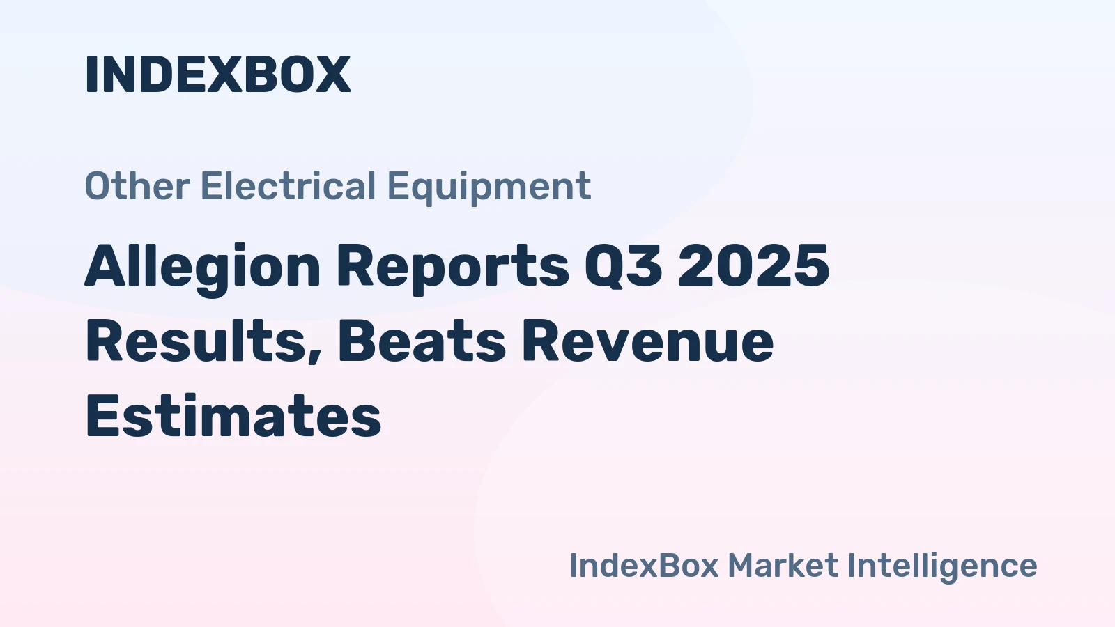 Allegion Reports Q3 2025 Results, Beats Revenue Estimates