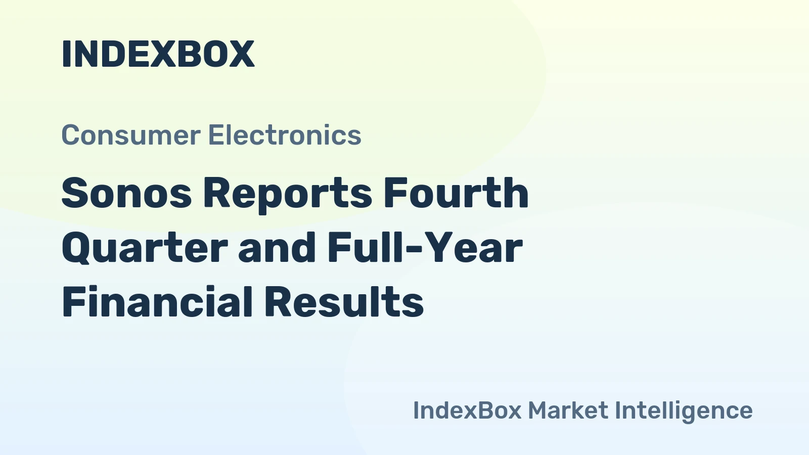 Sonos Reports Fourth Quarter and Full-Year Financial Results