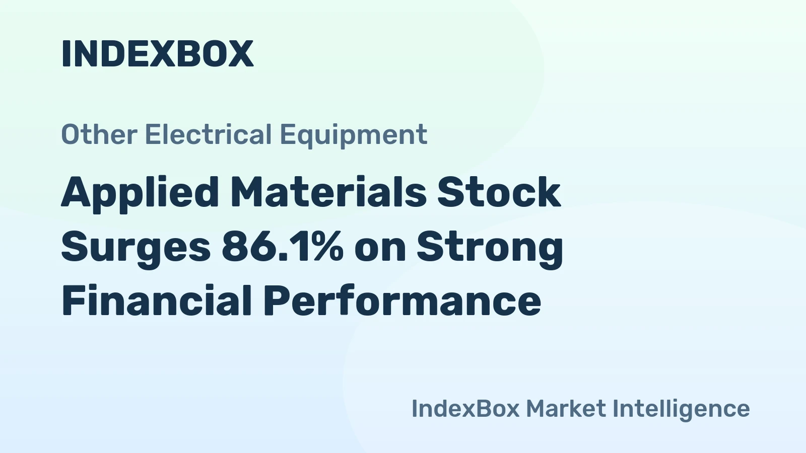 Applied Materials Stock Surges 86.1% on Strong Financial Performance