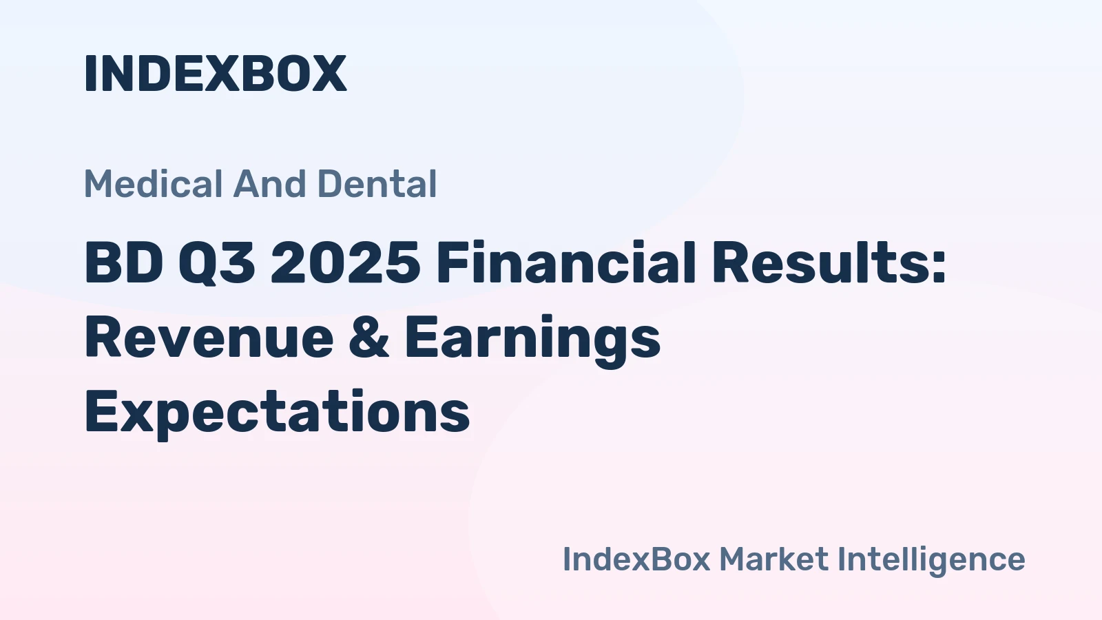 BD Q3 2025 Financial Results: Revenue & Earnings Expectations