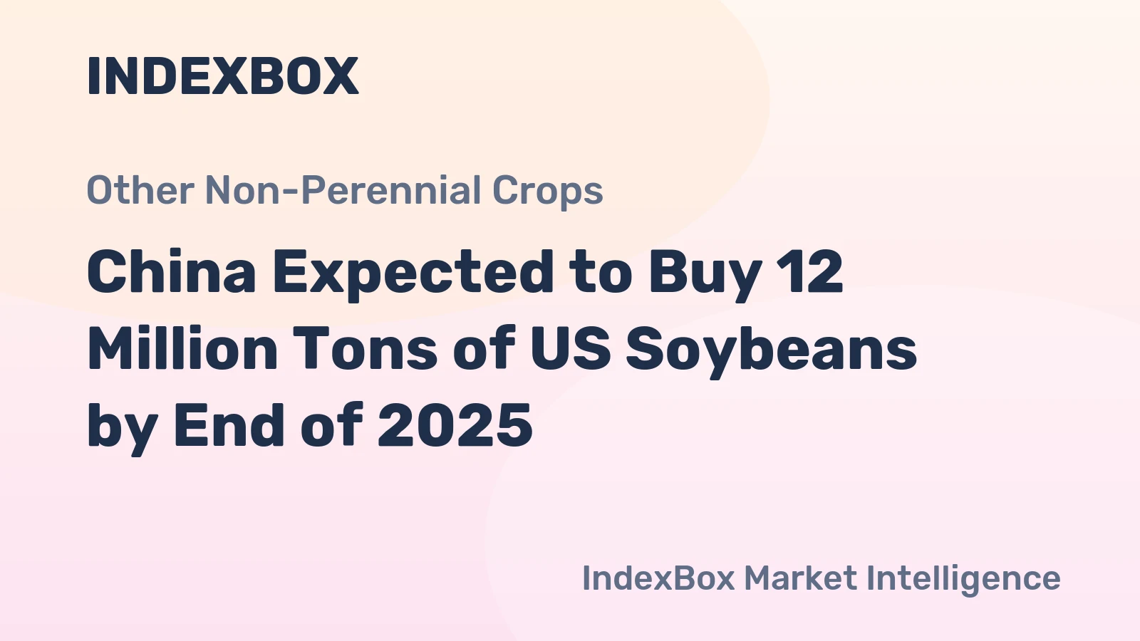 China Expected to Buy 12 Million Tons of US Soybeans by End of 2025