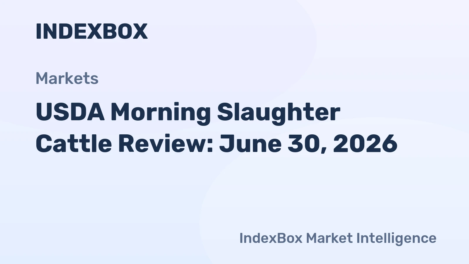 USDA Morning Slaughter Cattle Review: June 30, 2026