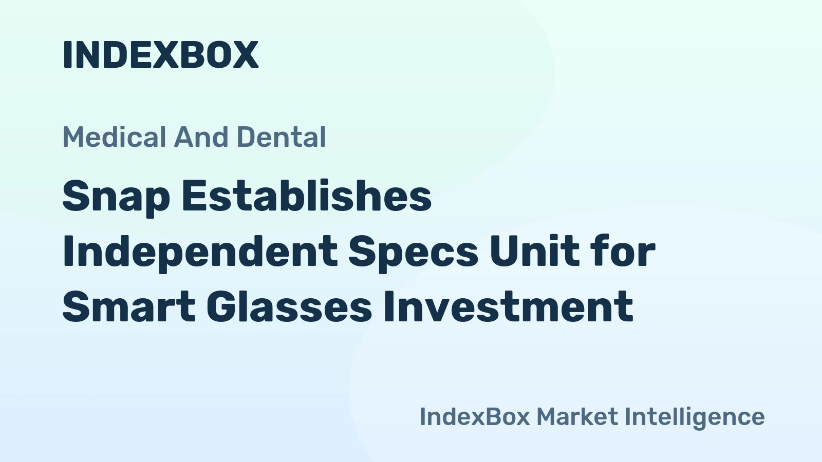 Snap Establishes Independent Specs Unit for Smart Glasses Investment