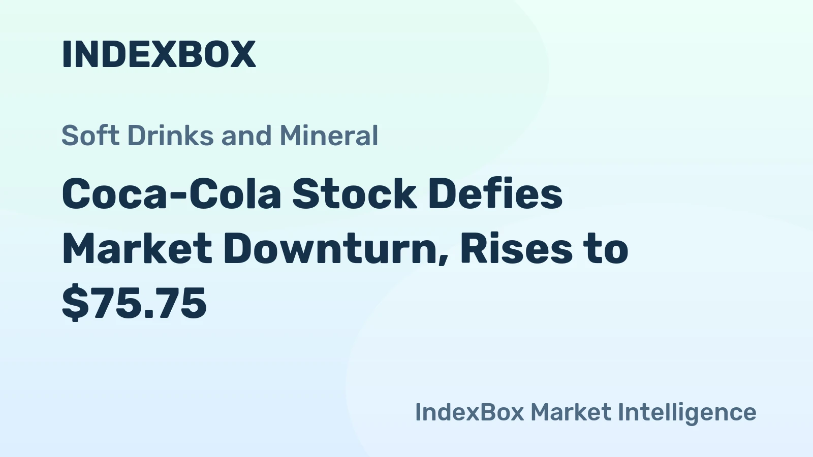 Coca-Cola Stock Defies Market Downturn, Rises to $75.75