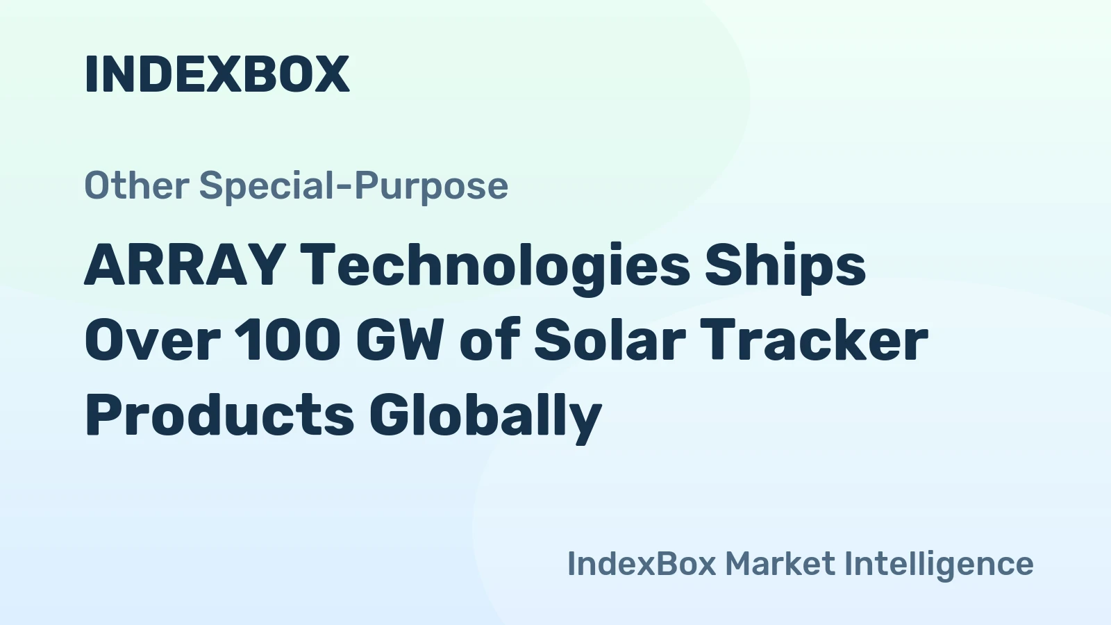 ARRAY Technologies Ships Over 100 GW of Solar Tracker Products Globally