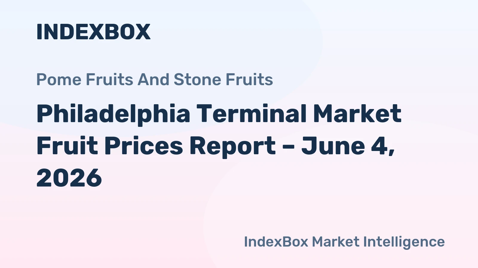 Philadelphia Terminal Market Fruit Prices Report – June 4, 2026
