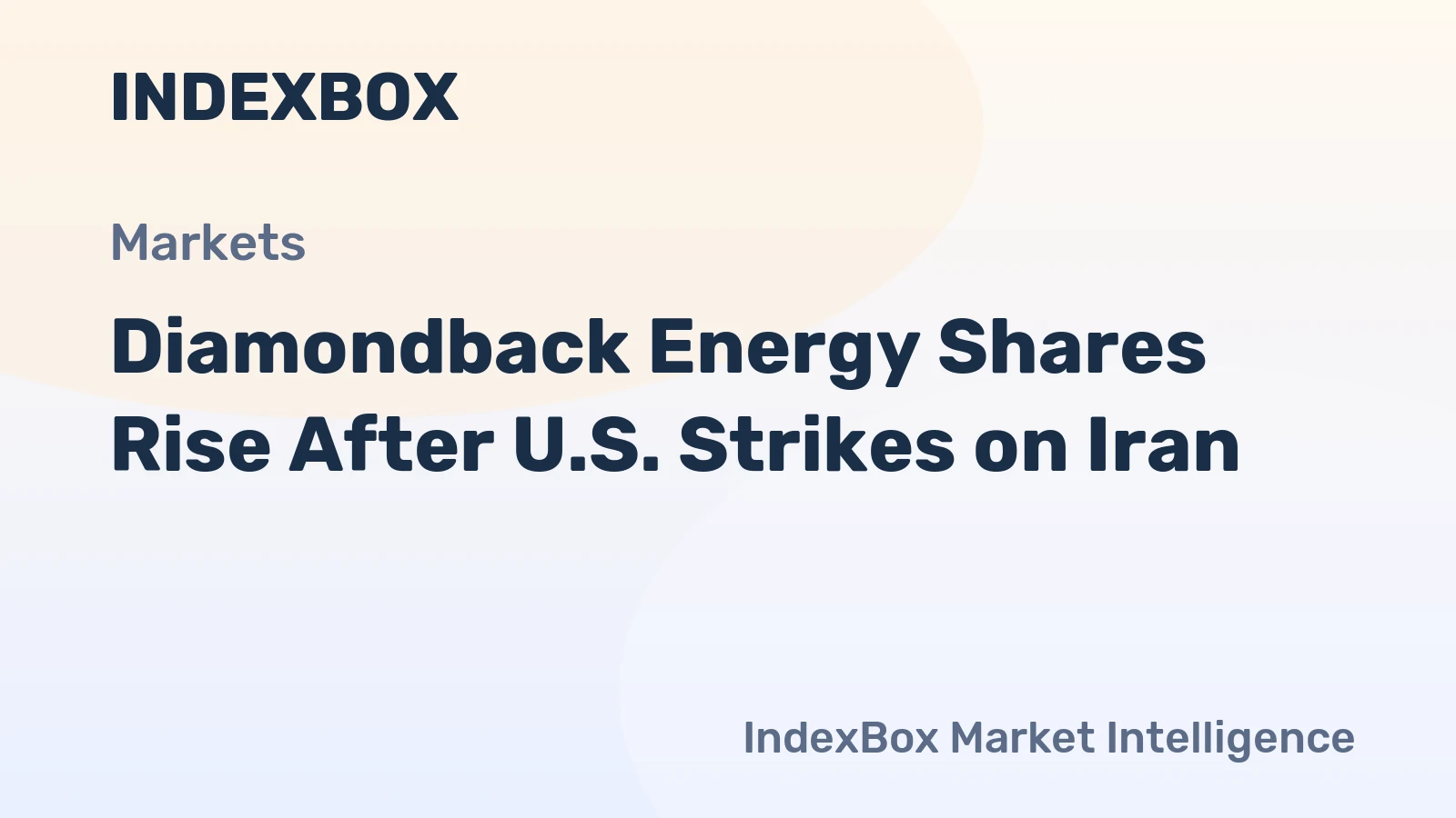 Diamondback Energy Shares Rise After U.S. Strikes on Iran