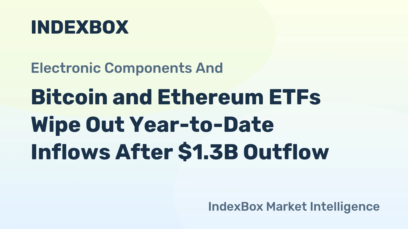 Bitcoin and Ethereum ETFs Wipe Out Year-to-Date Inflows After $1.3B Outflow