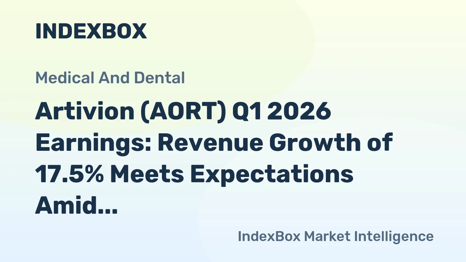 Artivion (AORT) Q1 2026 Earnings: Revenue Growth of 17.5% Meets Expectations Amid Mixed Industry Results