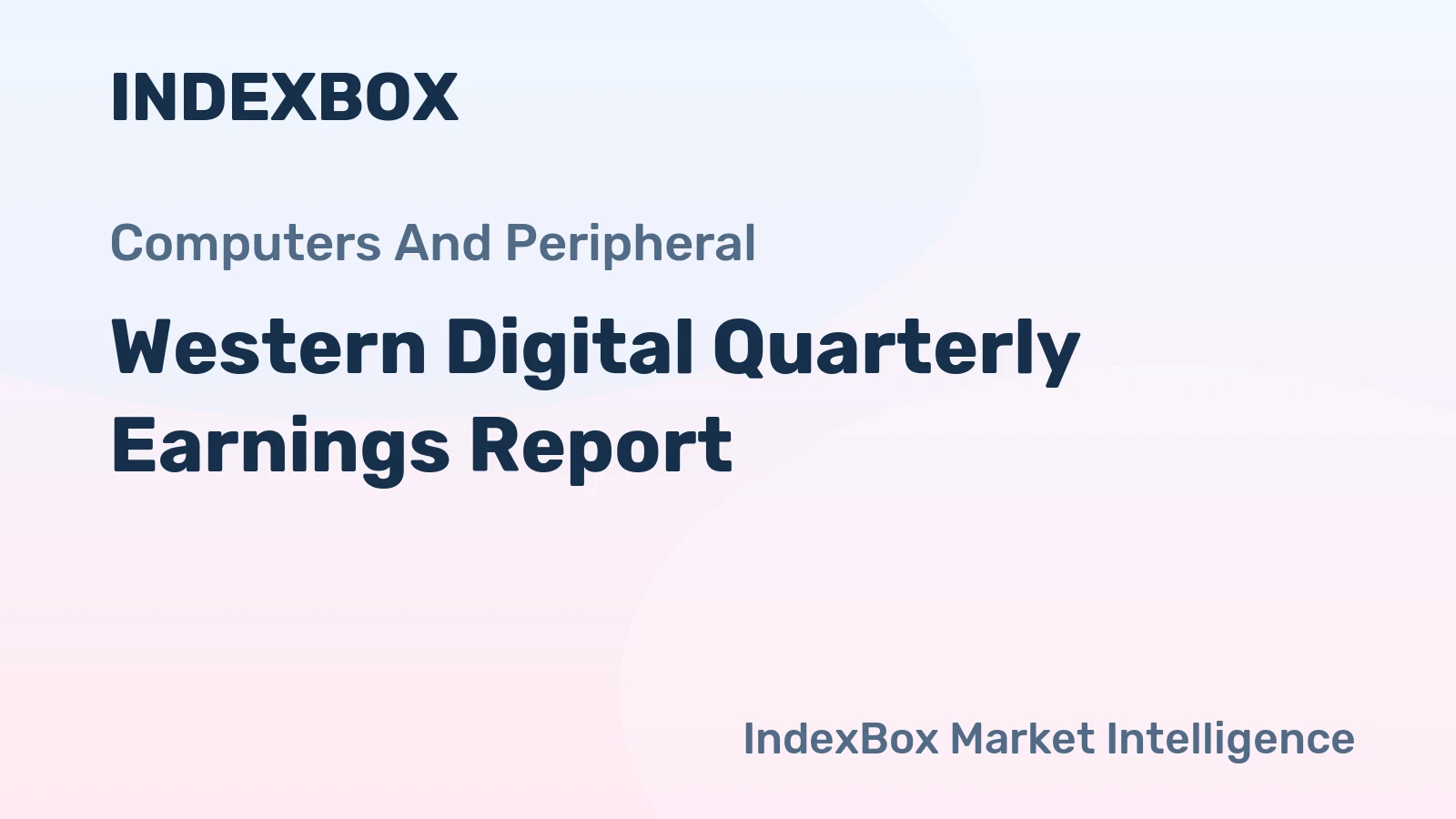 Western Digital Quarterly Earnings Report
