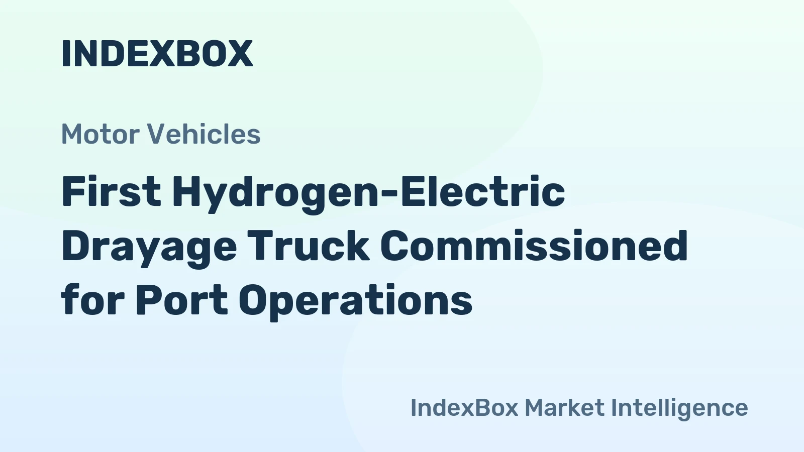 First Hydrogen-Electric Drayage Truck Commissioned for Port Operations
