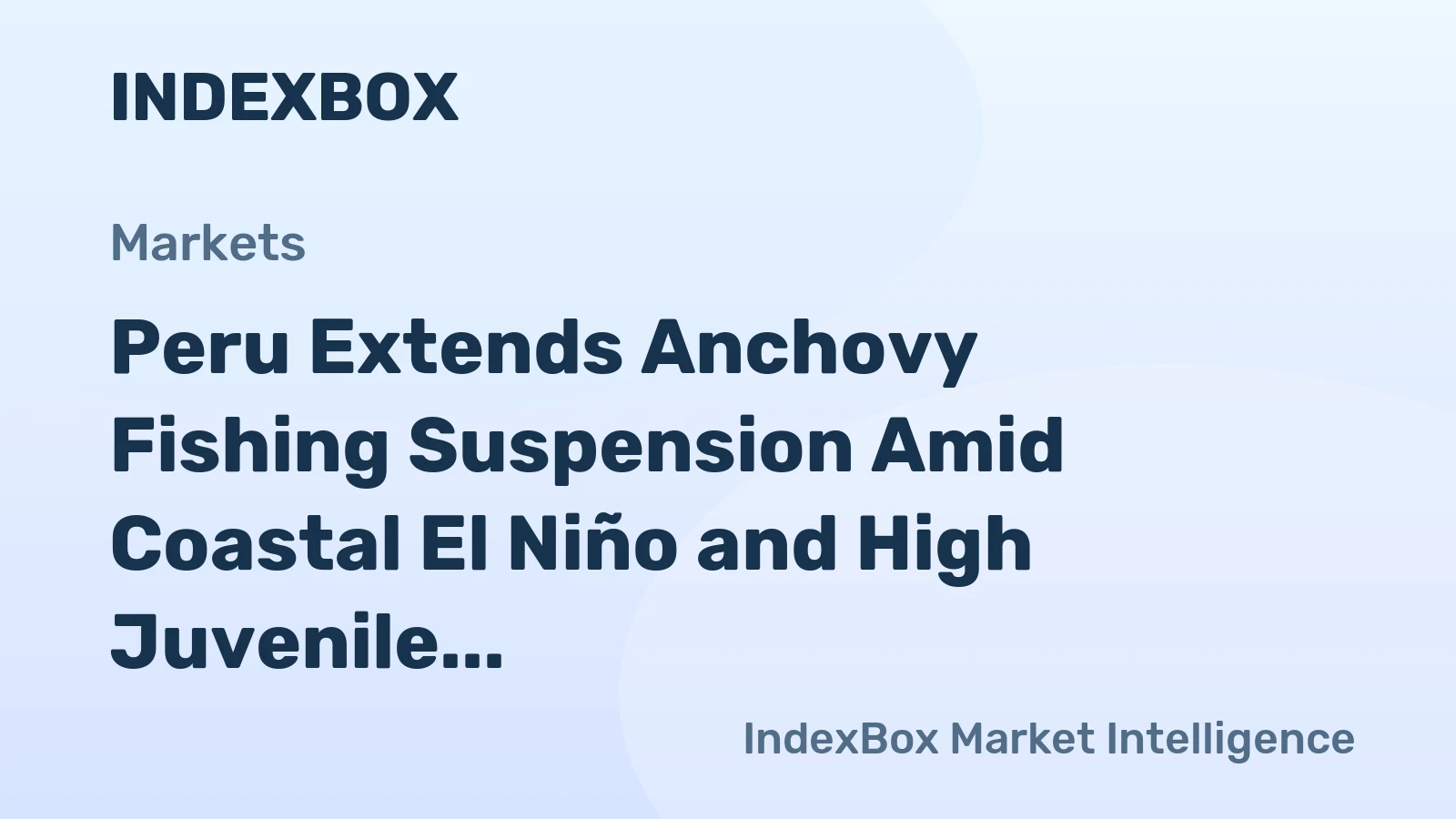 Peru Extends Anchovy Fishing Suspension Amid Coastal El Niño and High Juvenile Presence