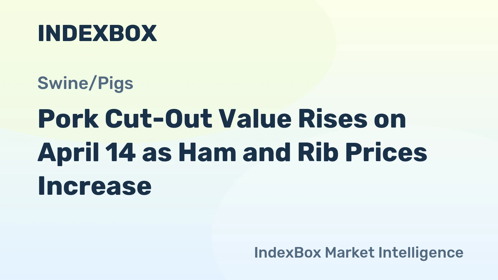 Pork Cut-Out Value Rises on April 14 as Ham and Rib Prices Increase