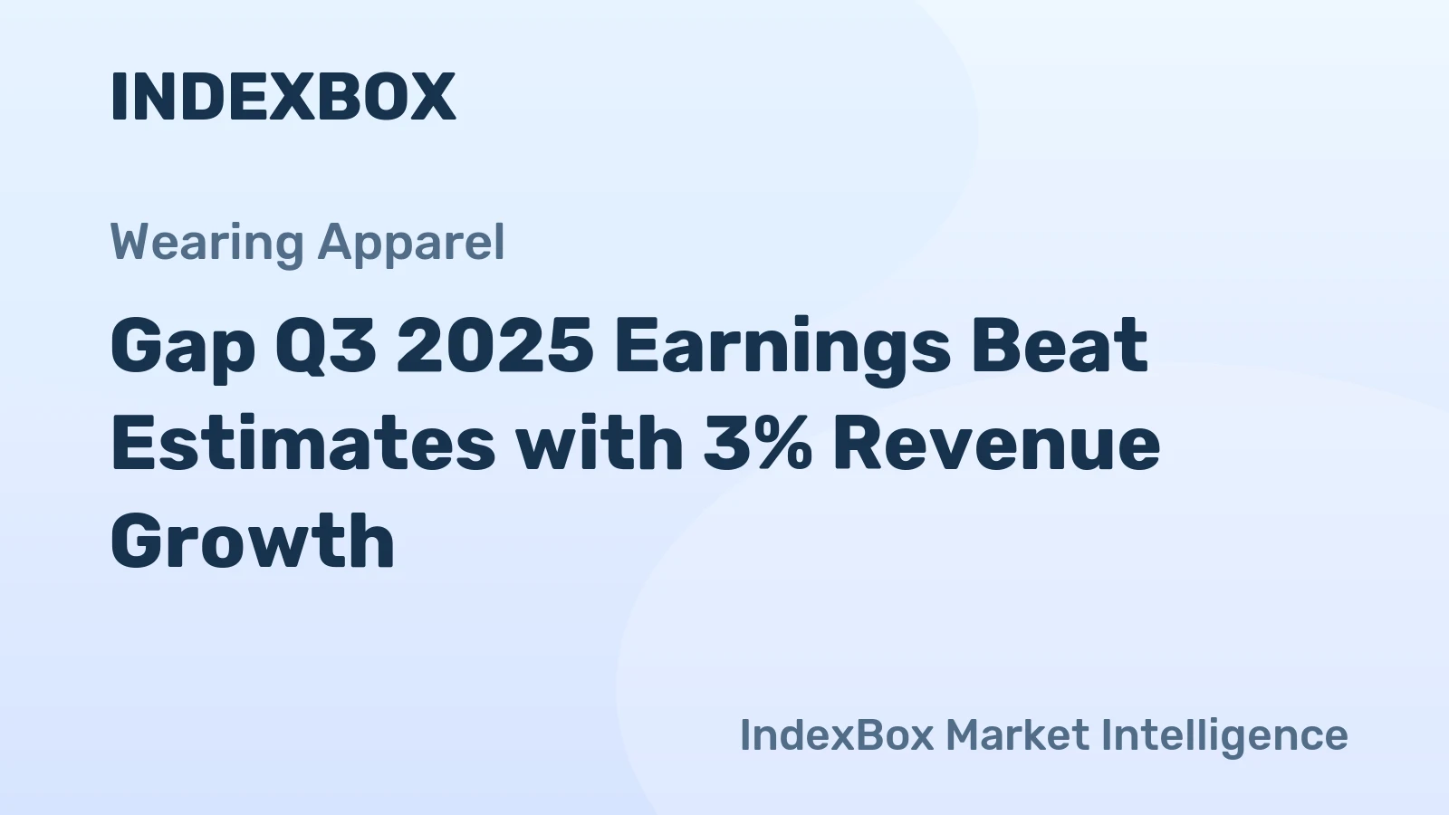 Gap Q3 2025 Earnings Beat Estimates with 3% Revenue Growth