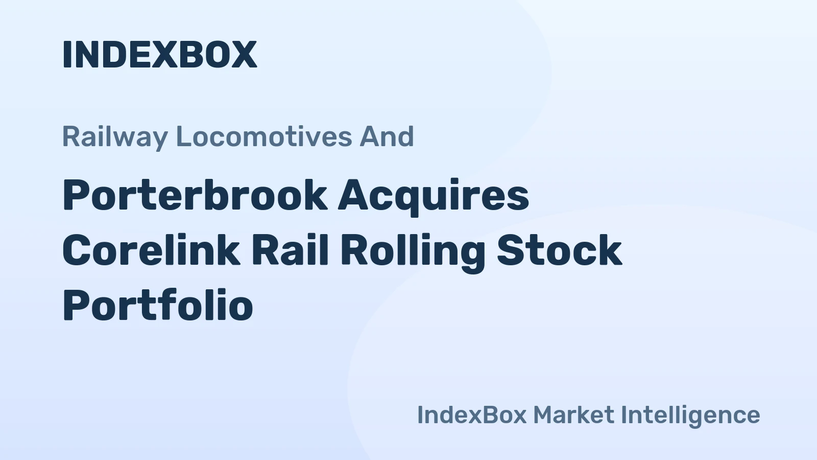 Porterbrook Acquires Corelink Rail Rolling Stock Portfolio
