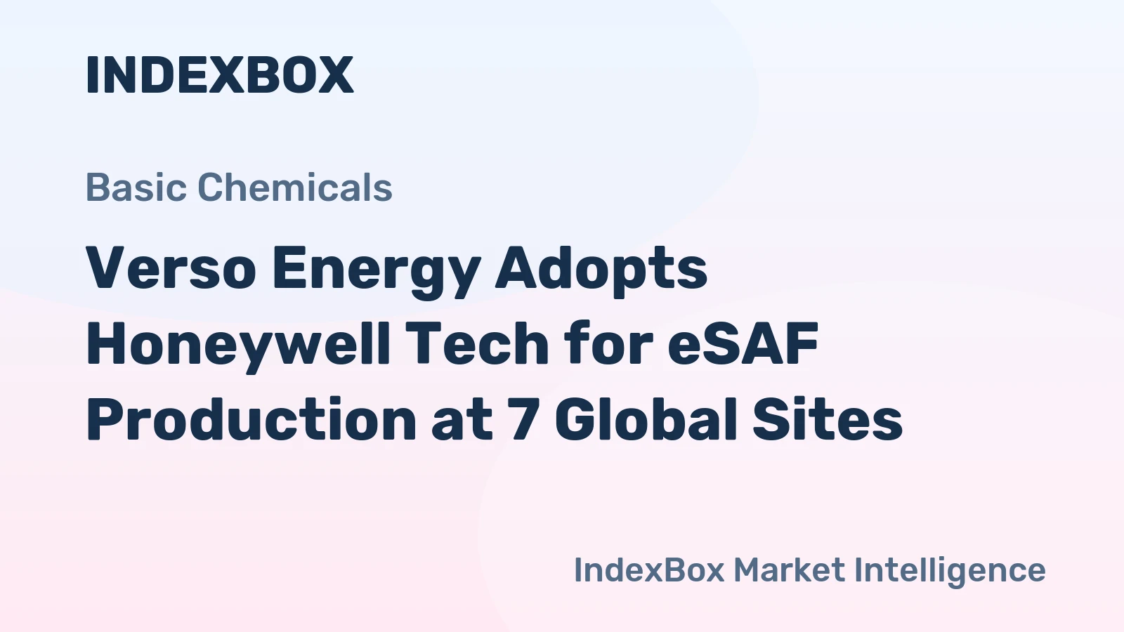 Verso Energy Adopts Honeywell Tech for eSAF Production at 7 Global Sites