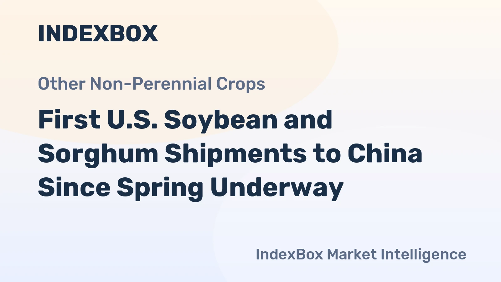 First U.S. Soybean and Sorghum Shipments to China Since Spring Underway