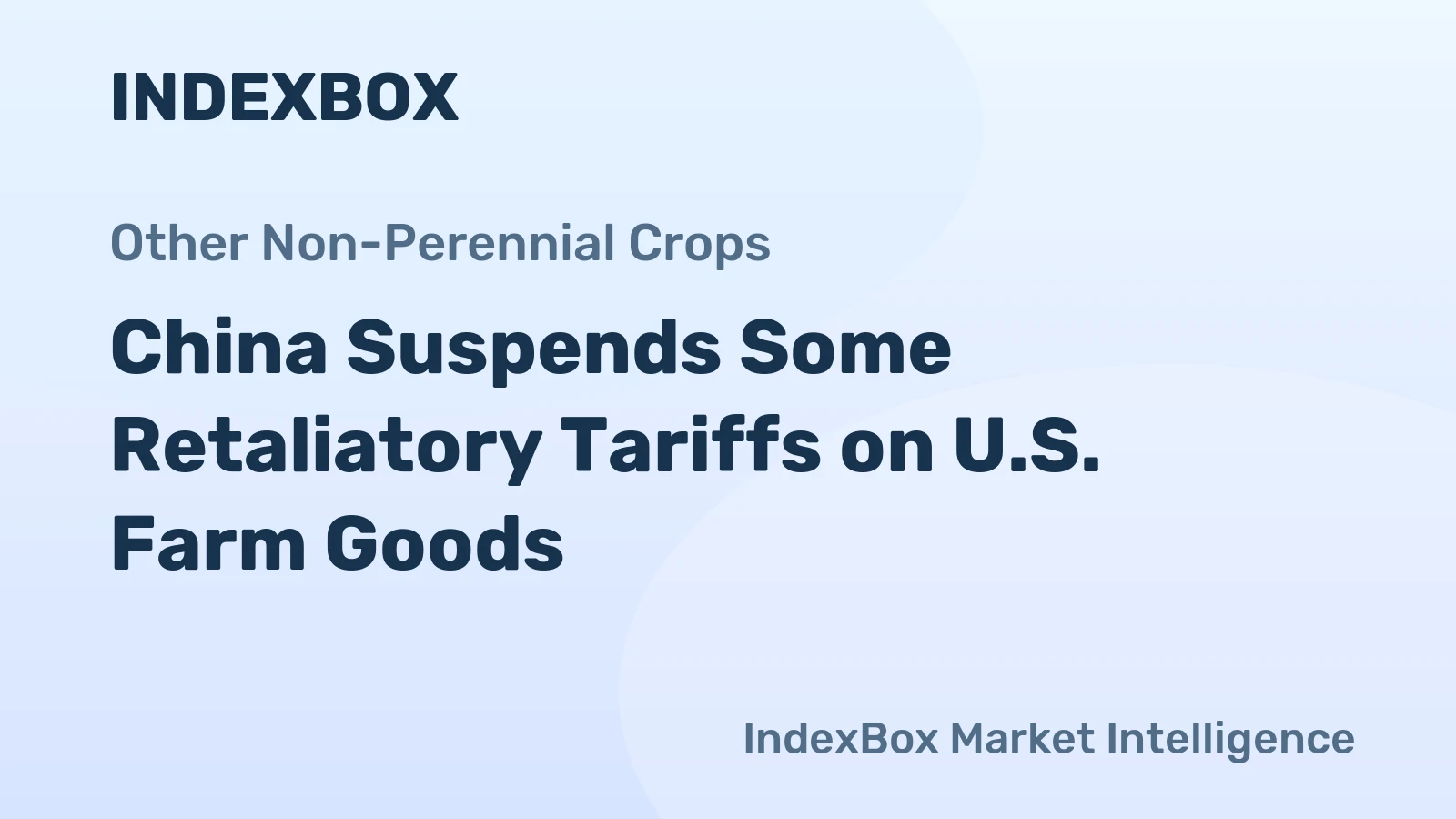 China Suspends Some Retaliatory Tariffs on U.S. Farm Goods