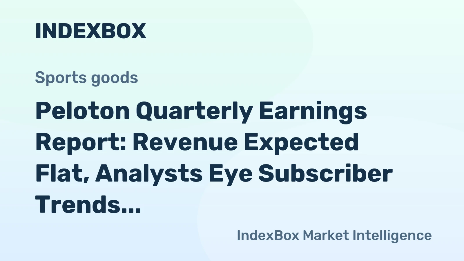 Peloton Quarterly Earnings Report: Revenue Expected Flat, Analysts Eye Subscriber Trends