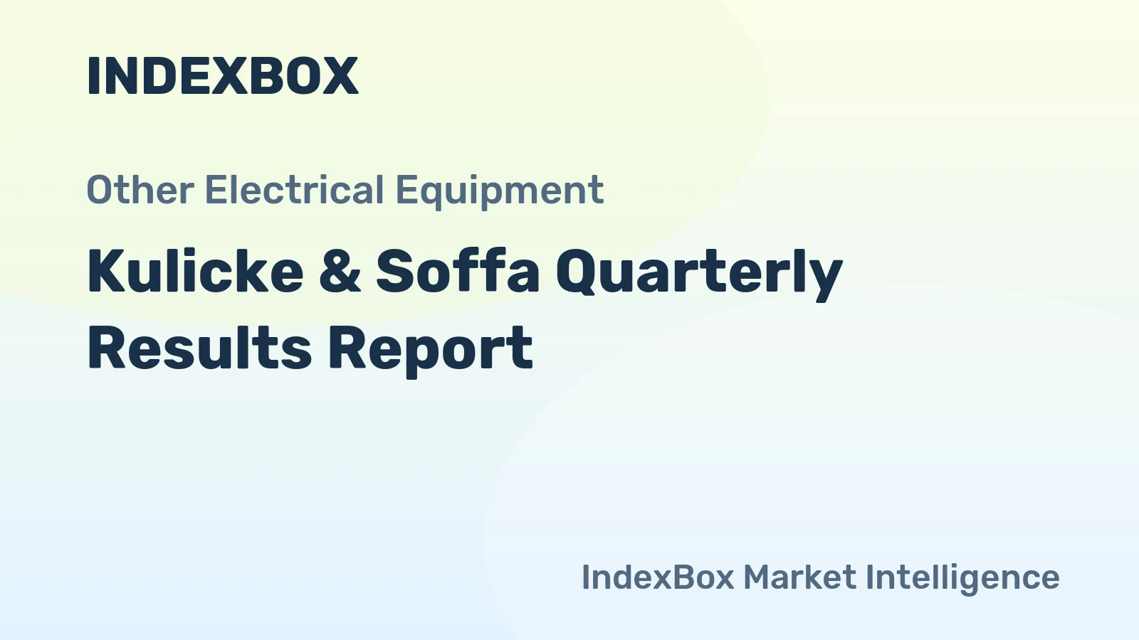 Kulicke & Soffa Quarterly Results Report