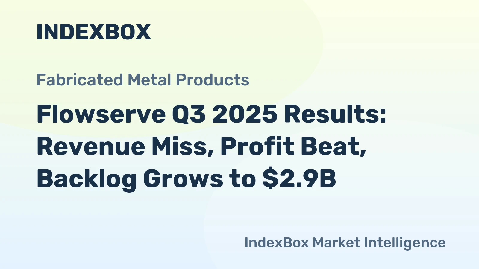 Flowserve Q3 2025 Results: Revenue Miss, Profit Beat, Backlog Grows to $2.9B