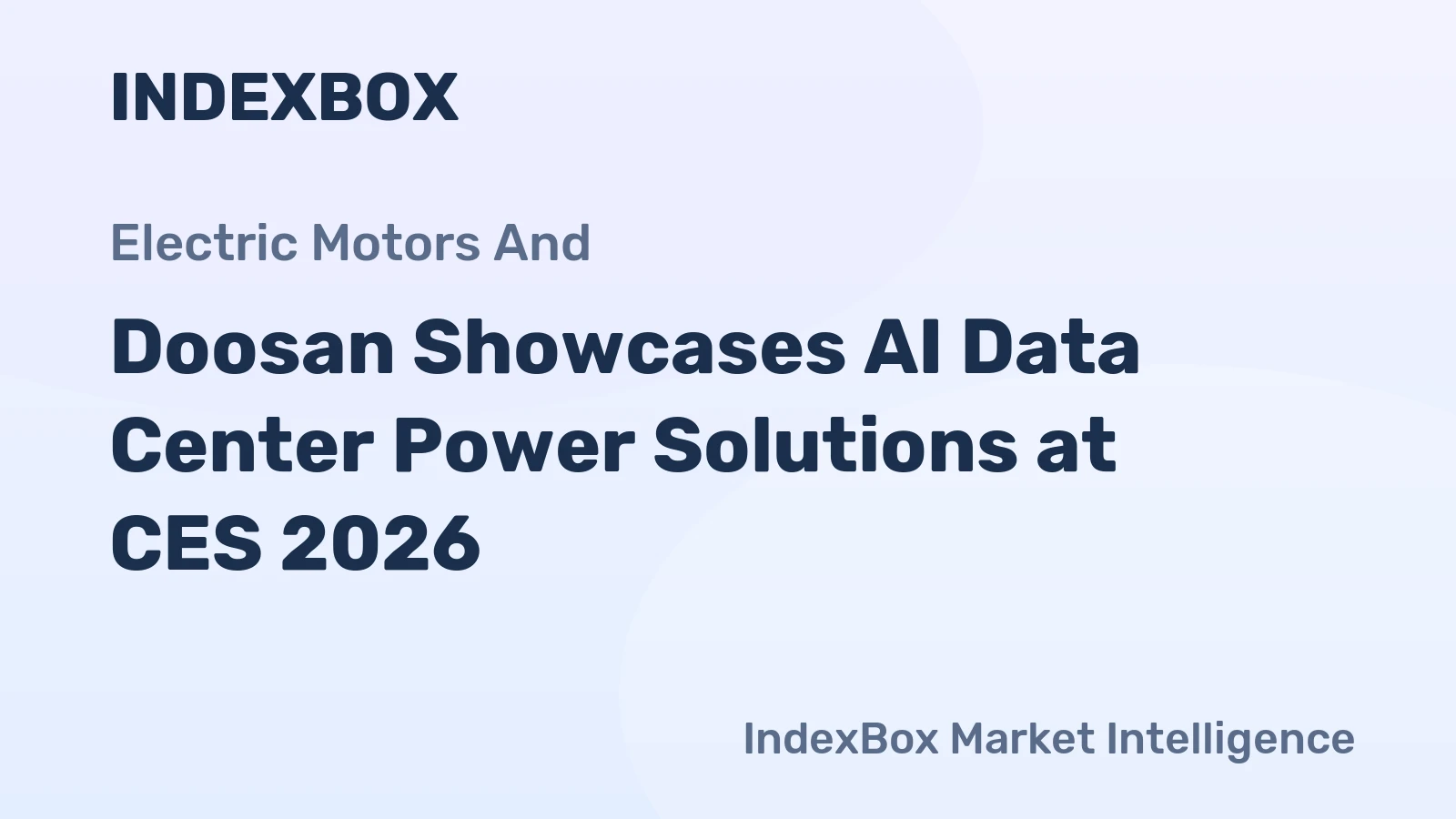 Doosan Showcases AI Data Center Power Solutions at CES 2026