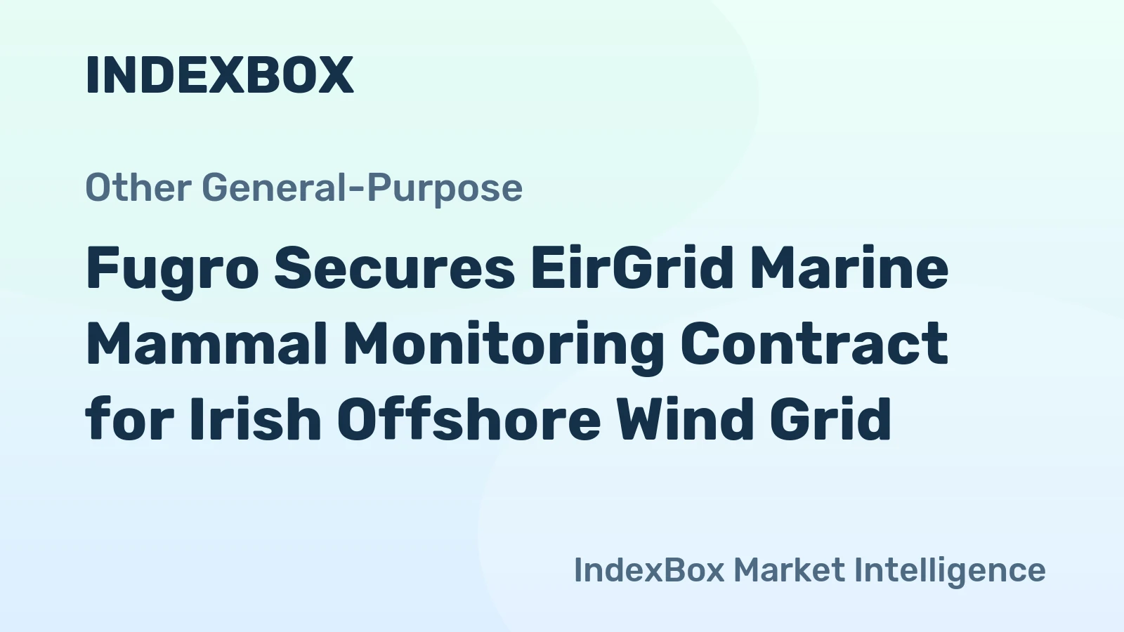 Fugro Secures EirGrid Marine Mammal Monitoring Contract for Irish Offshore Wind Grid